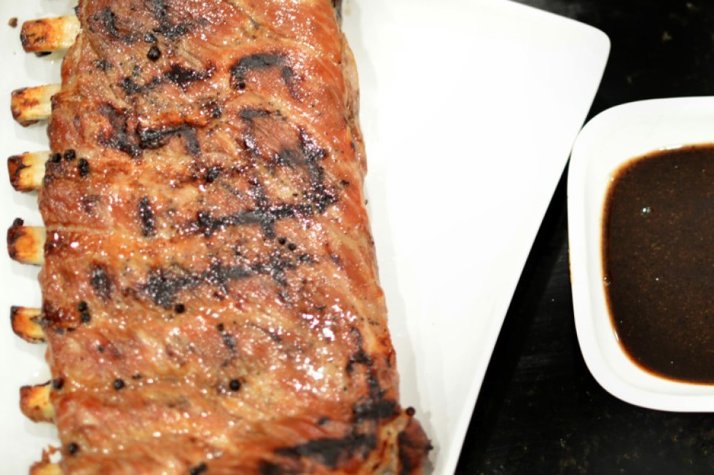 Grilled Root Beer Pork Ribs - That Square Plate