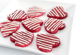 Red Velvet Cookies with RumChata Frosting - That Square Plate