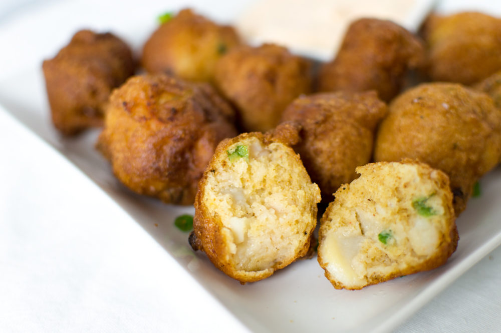 Scallop & Shrimp Hushpuppies - That Square Plate